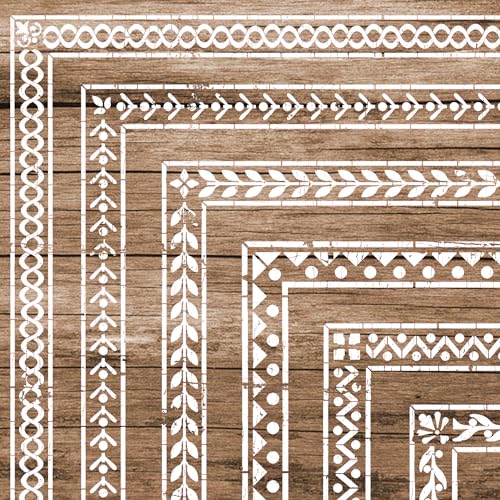 Amazon.com: Border Stencil Set With Corners, Corner and Border stencils ...