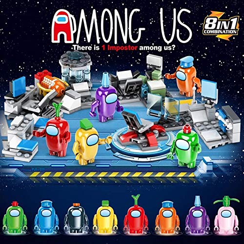 Buy Among Us Game Building Blocks, 8 Pcs/Set Game Model Cartoon and ...