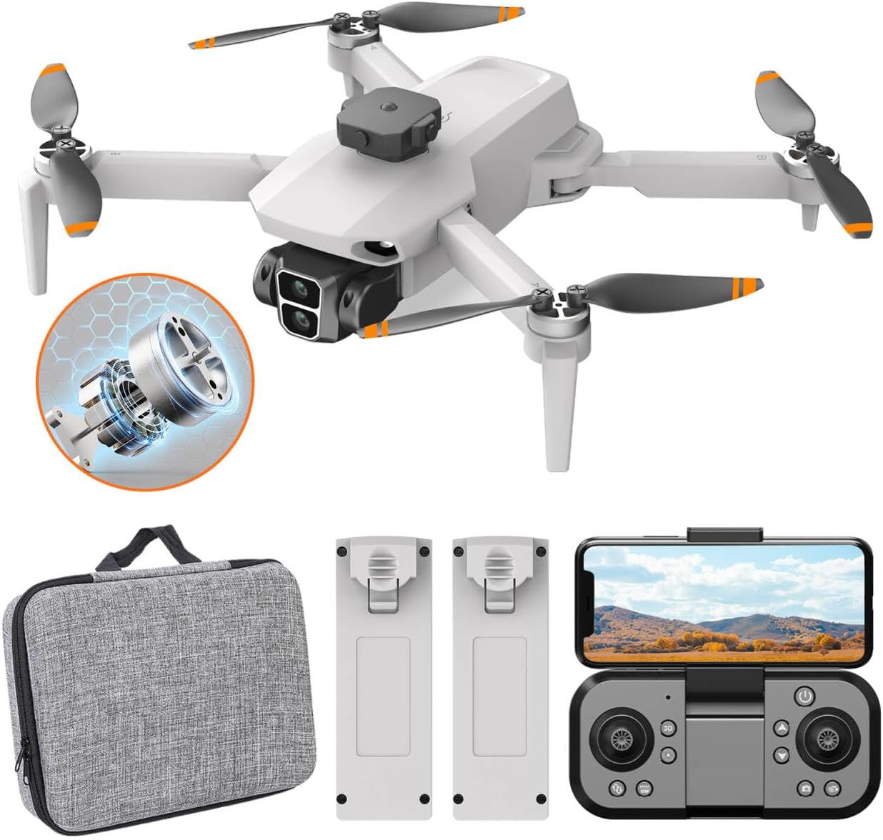 Dron S2S con cámara para adultos, Mini Drone FPV WiFi plegable de doble ...