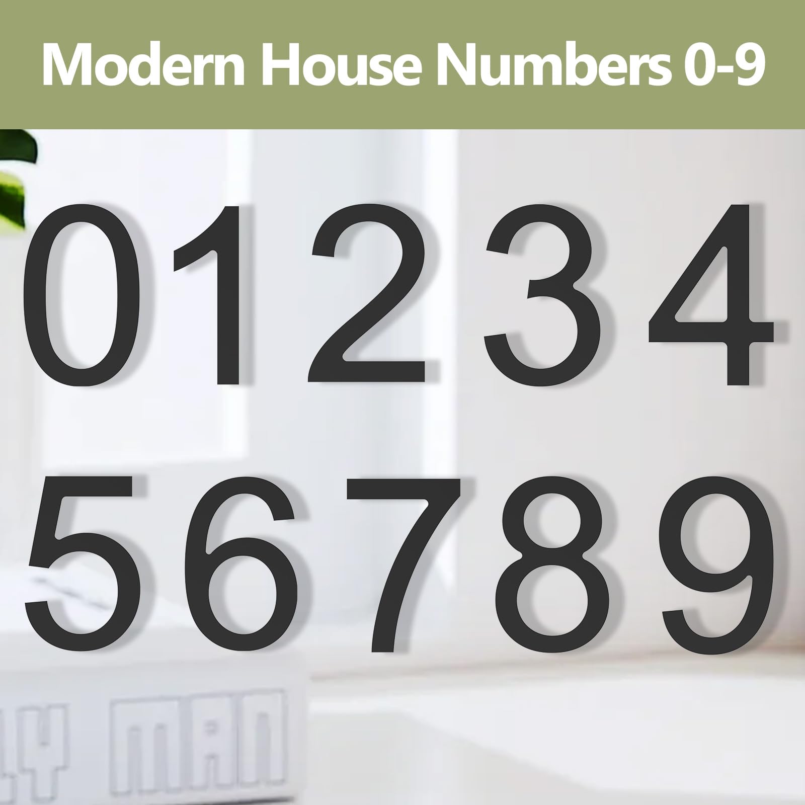 Snapklik.com : DEWEL House Numbers For Outside, 6 Inch Modern Floating ...