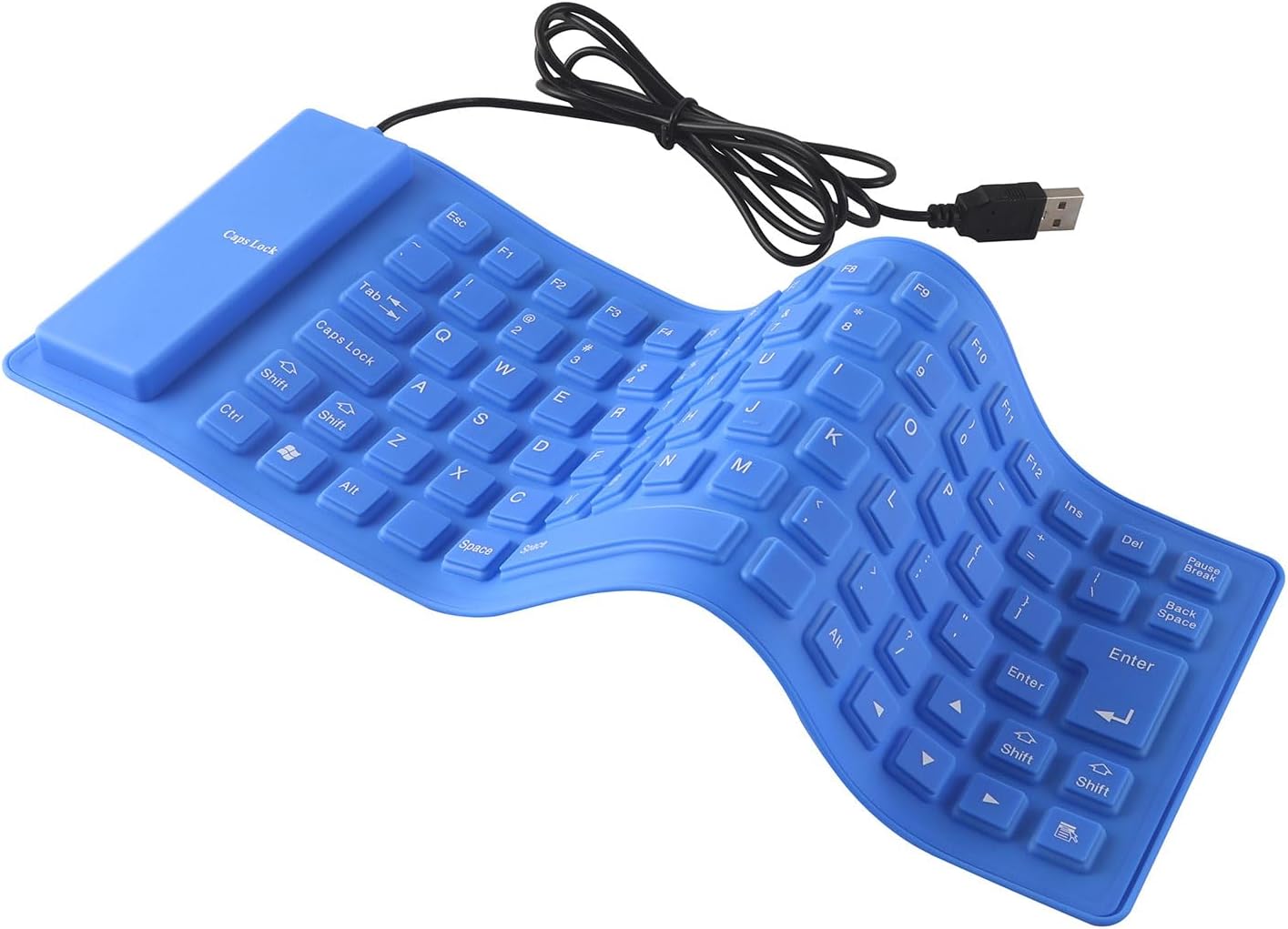 Amazon.com: Foldable Silicone Wired Silent Keyboard, 85-key Portable ...