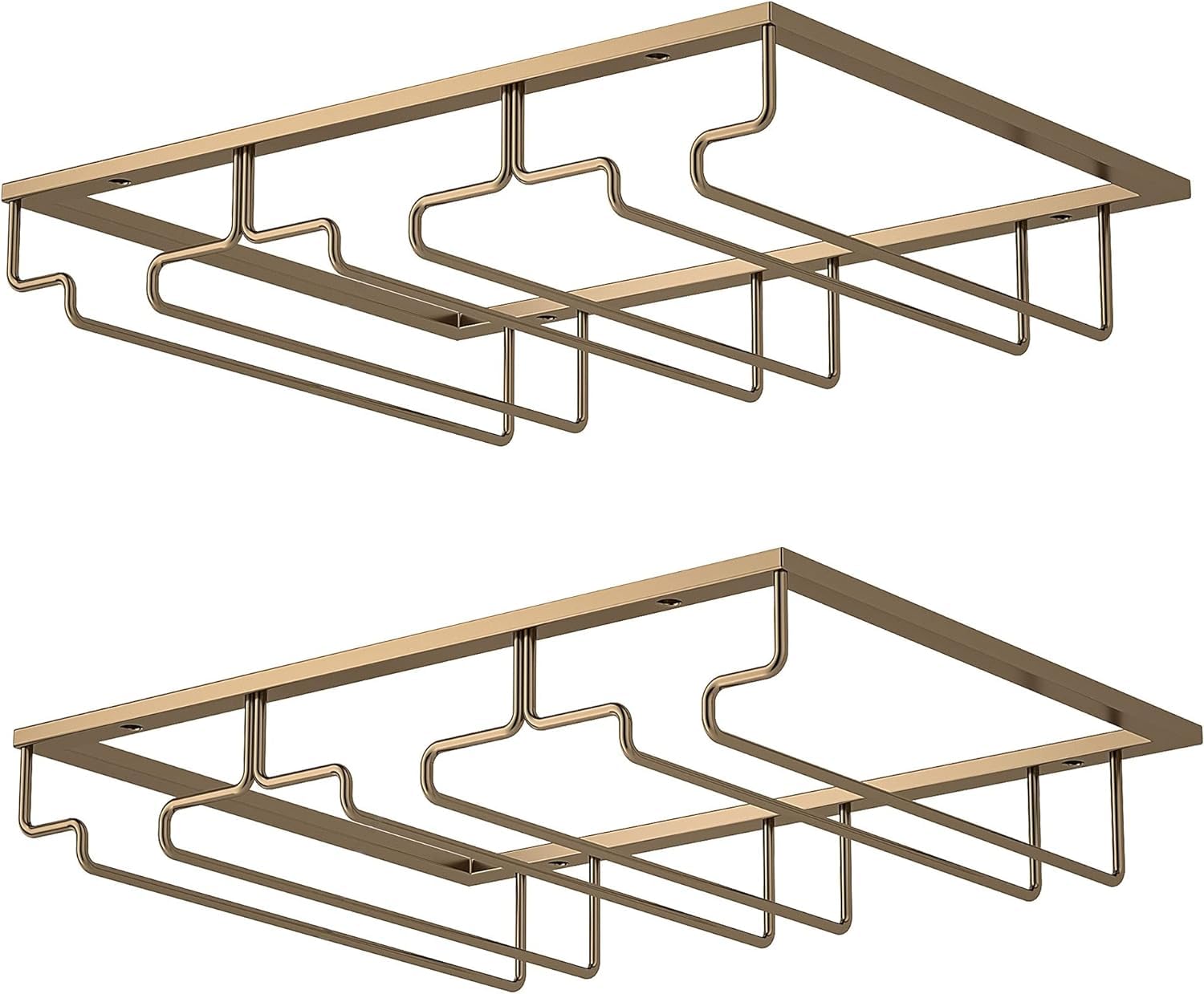 Amazon.com: FOMANSH Wine Glass Rack - Under Cabinet Stemware Wine Glass ...