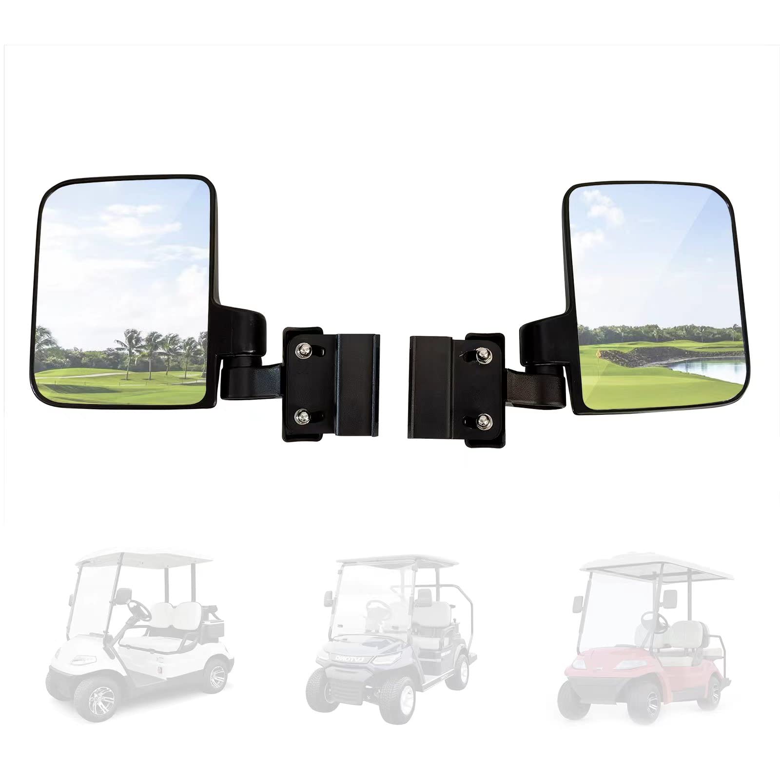 Buy Mamiko No-Drilling Aluminum Metal Base Golf Cart Folding Side View ...