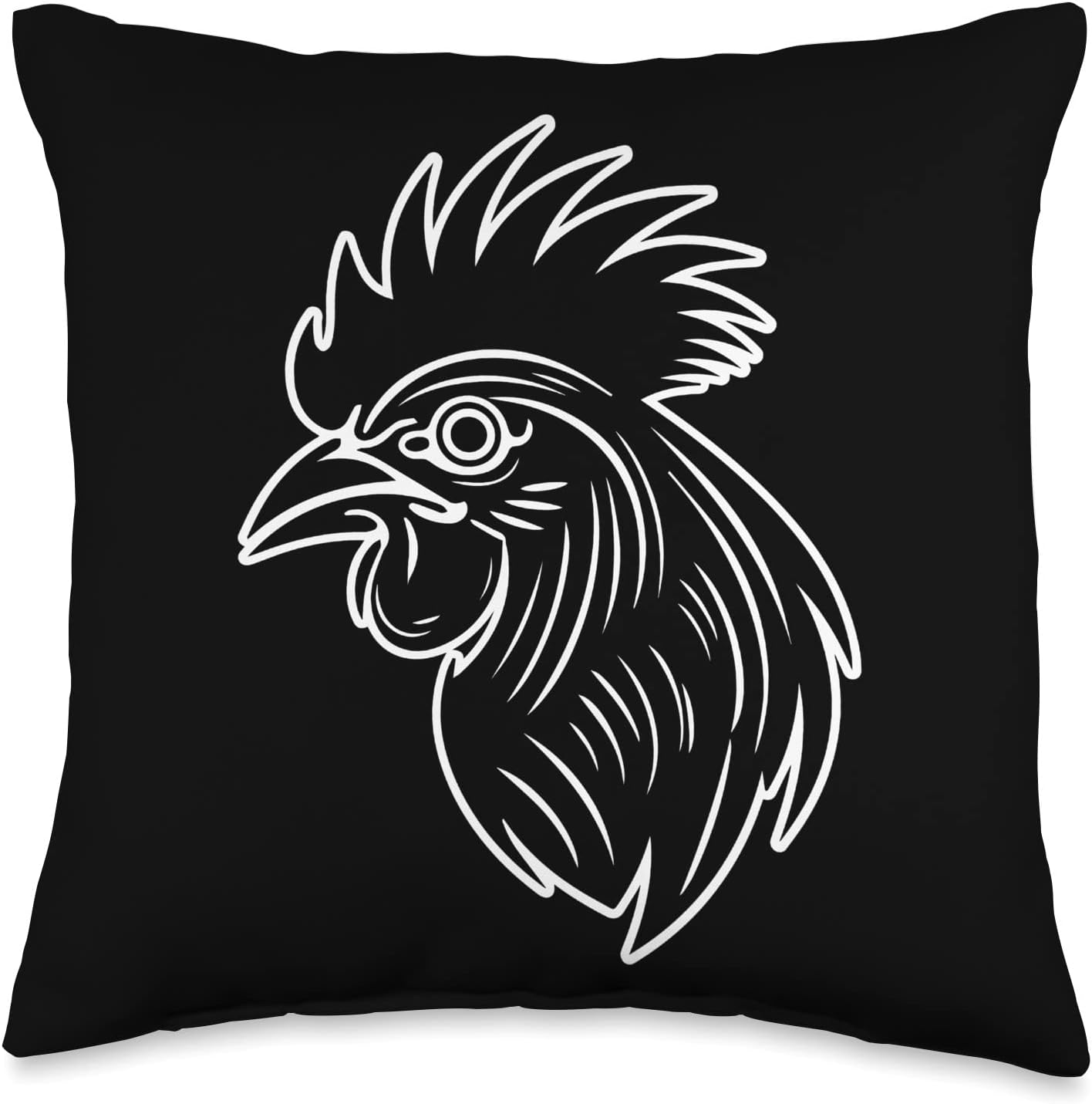 Amazon.com: Chicken Rooster Hen and Farm Throw Pillow, 16x16 ...