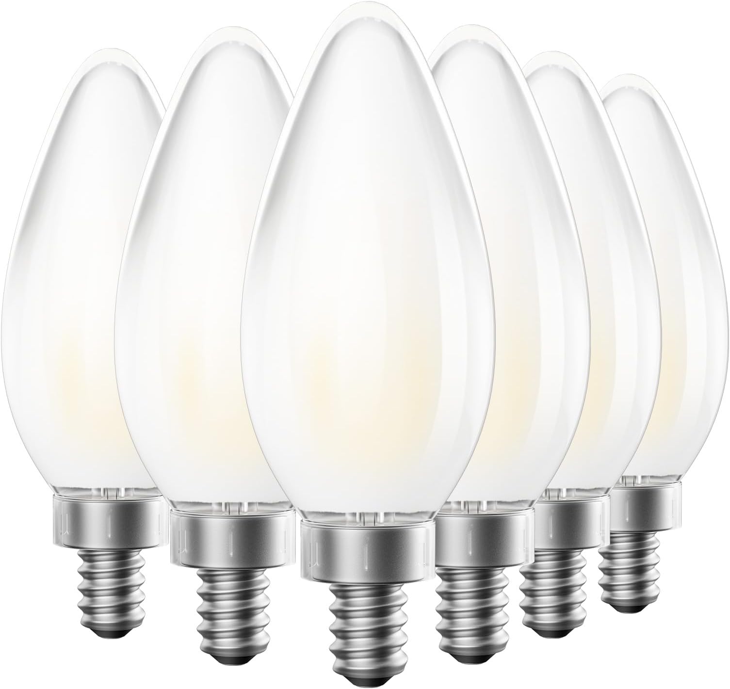 HOLA LED Candelabra Bulb, 40W Equivalent LED Chandelier Bulb, Dimmable ...