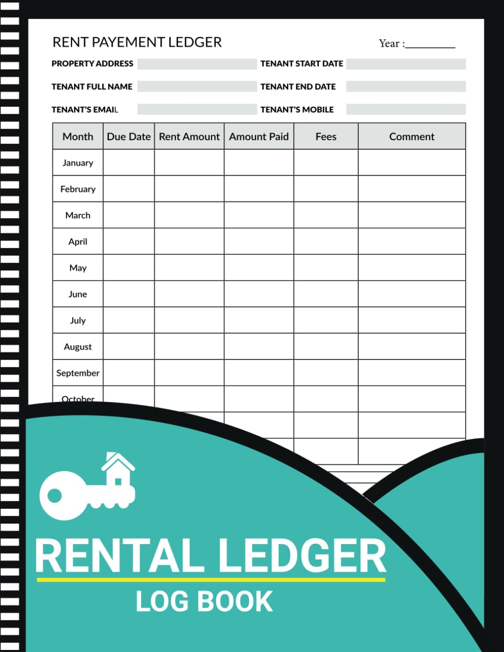 Amazon.com: Rental Ledger Log Book: Rental Payment Record Book for ...