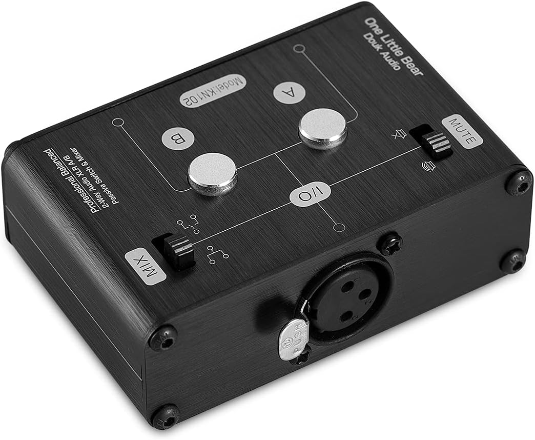 Amazon.com: 2 Way XLR Balanced Stereo Audio Switcher Passive A/B Mini ...