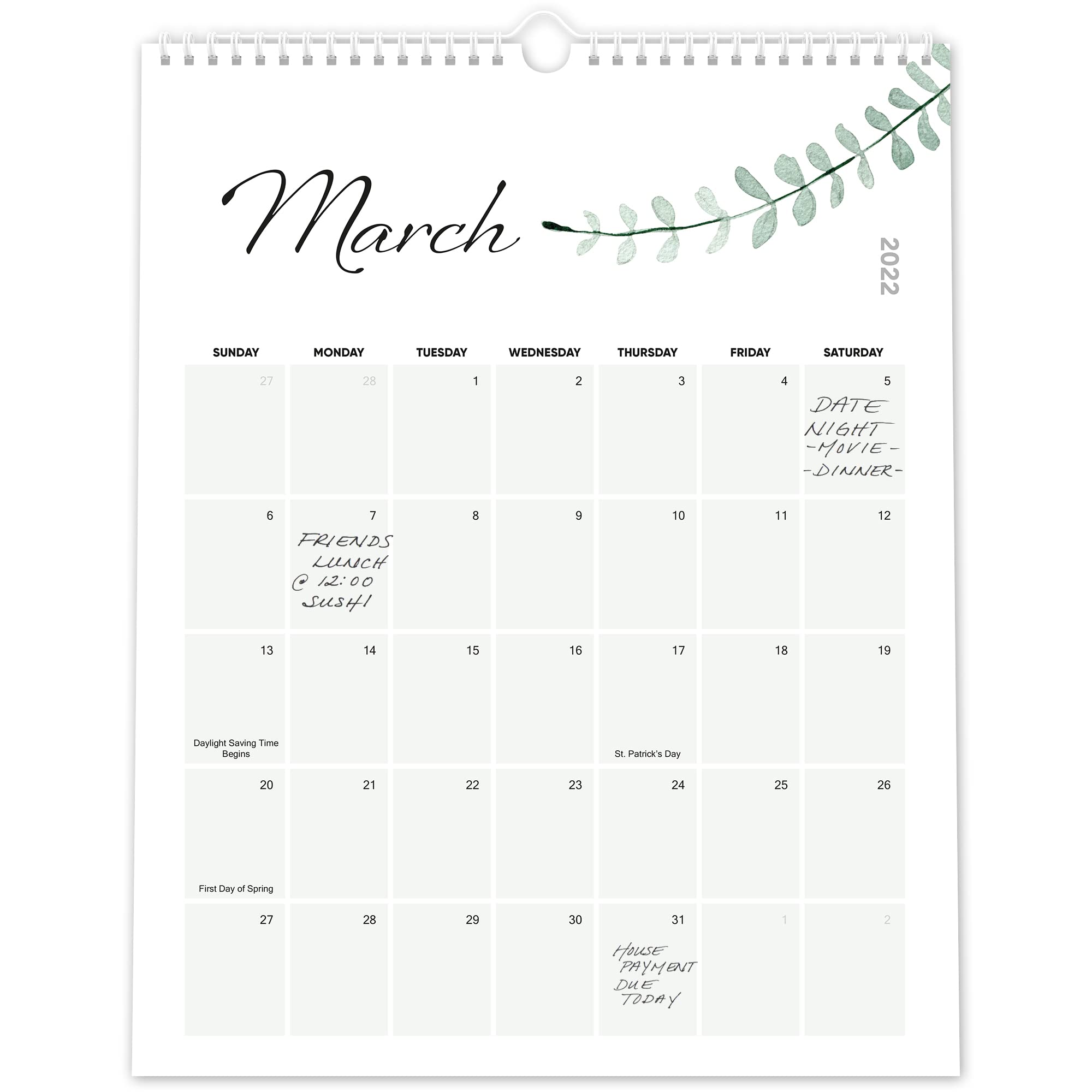 Aesthetic Vertical Greenery Wall Calendar - Runs from January 2022 ...