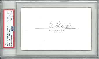 Amazon.com: WOLFGANG SCHENCK SIGNED CUT SIGNATURE PSA DNA 84297475 (D ...