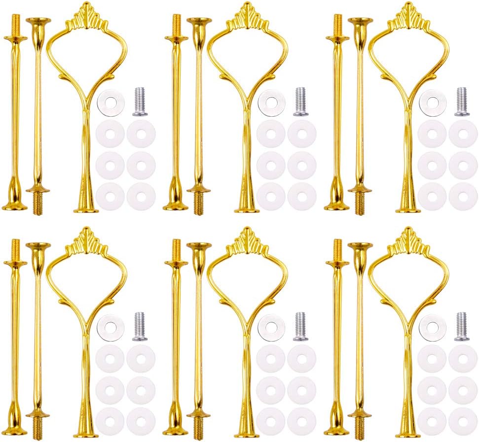 Amazon.com: 6 Set Hardware Fittings for Cake Stand Mold Crown 3 Tier ...