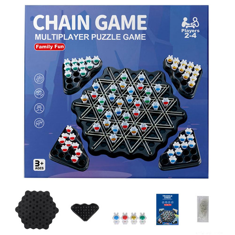 Chain Triangle Game Family Fun Night Chess Set Chain Triangle Board ...