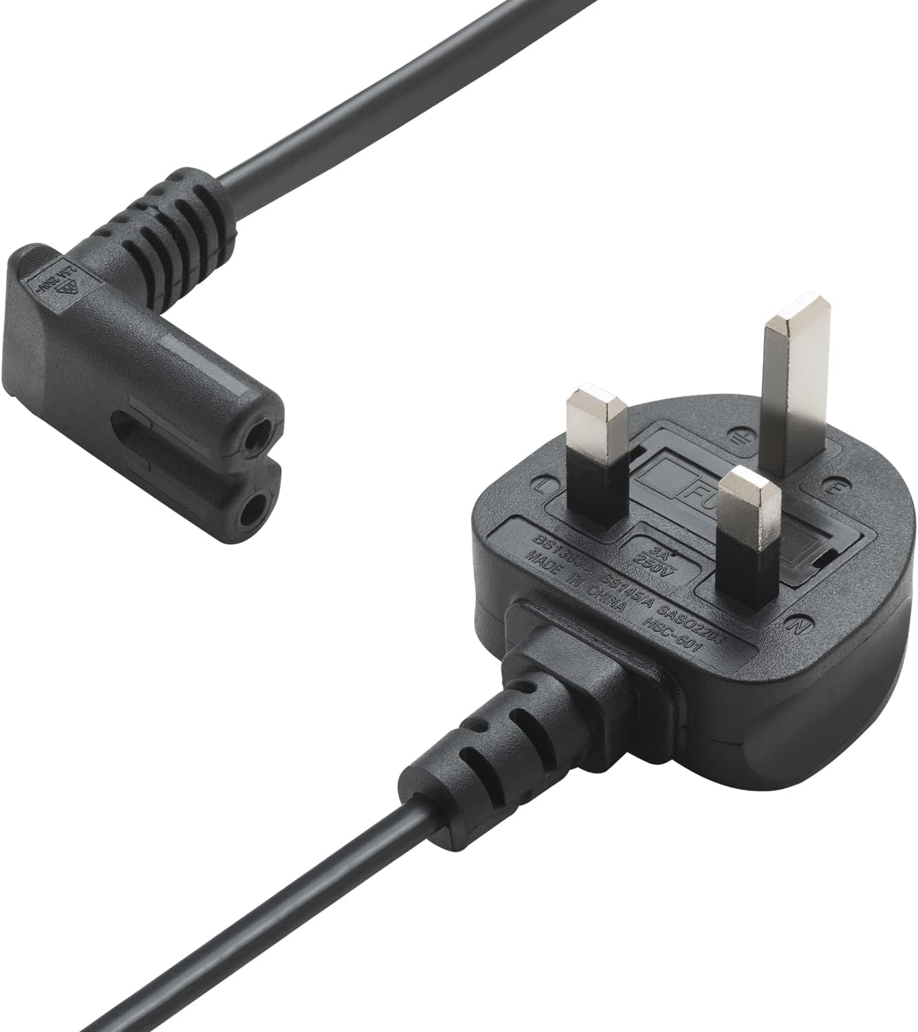 2 Pin Mains Power Lead,Fig Figure 8 Cable,1.2 meter UK Power Cable ...