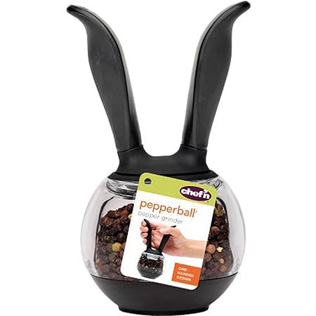 Chef'n PepperBall Pepper Grinder, One Handed Refillable Pepper Mill ...