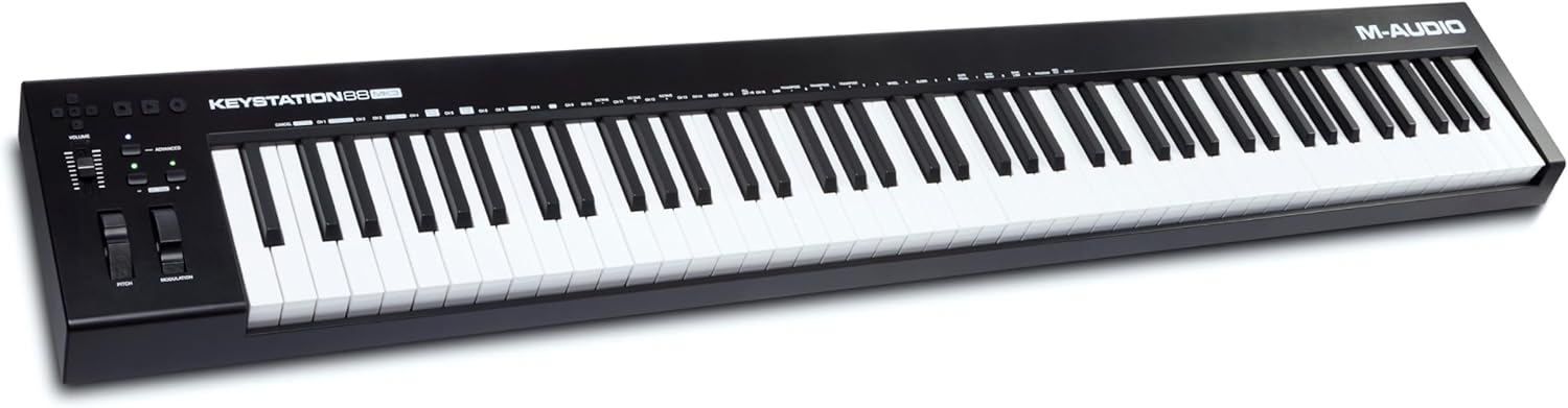 Amazon.com: M-Audio Keystation 88 MK3 – 88 Key Semi Weighted MIDI ...