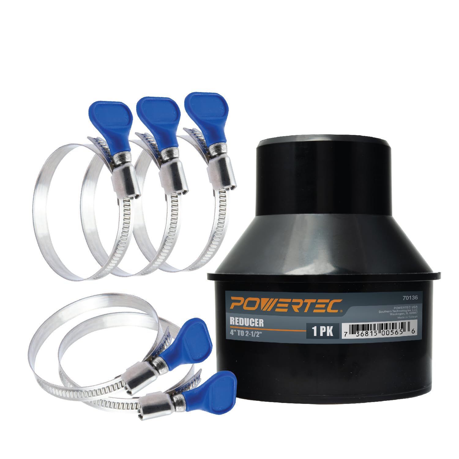 Amazon.com: POWERTEC 4-Inch to 2-1/2-Inch Hose Reducer and 2-1/2 Inch ...