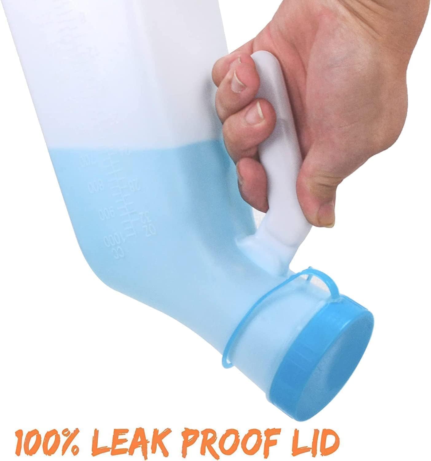 Atoke 2 Pack Male Urinal with Glow in The Dark Lid,1000ml Male Urinal ...