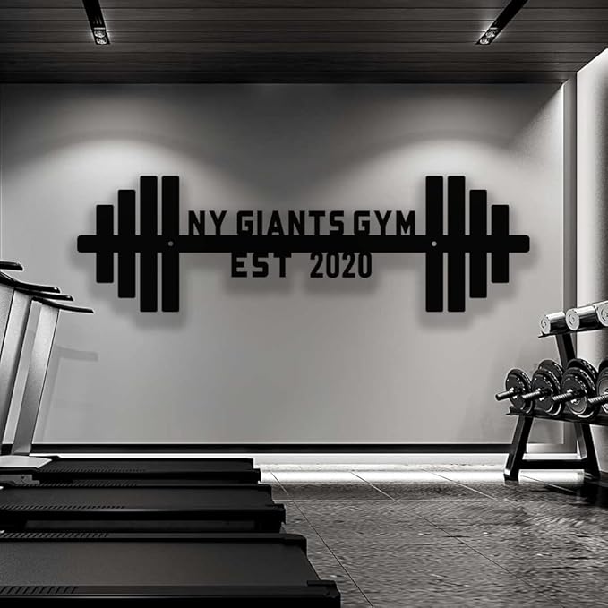 Amazon.com : Custom Gym Signs for Home Gym, Personalized Gym Sign Wall ...