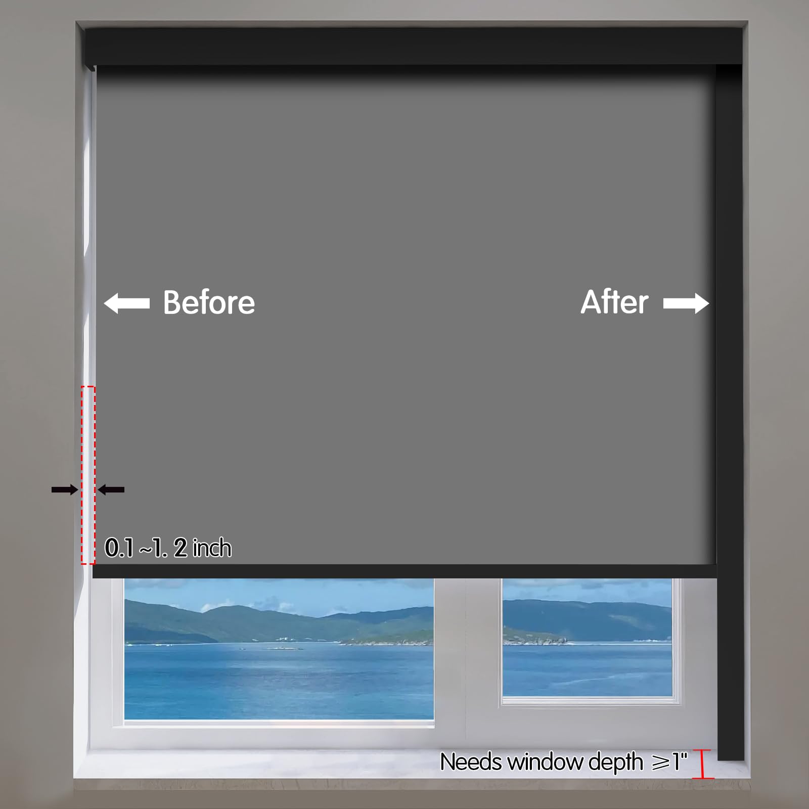 Snapklik.com : ZSTARR 79in Blackout Light Blockers Side Tracks,PVC Light Gap Blockers For Window ...