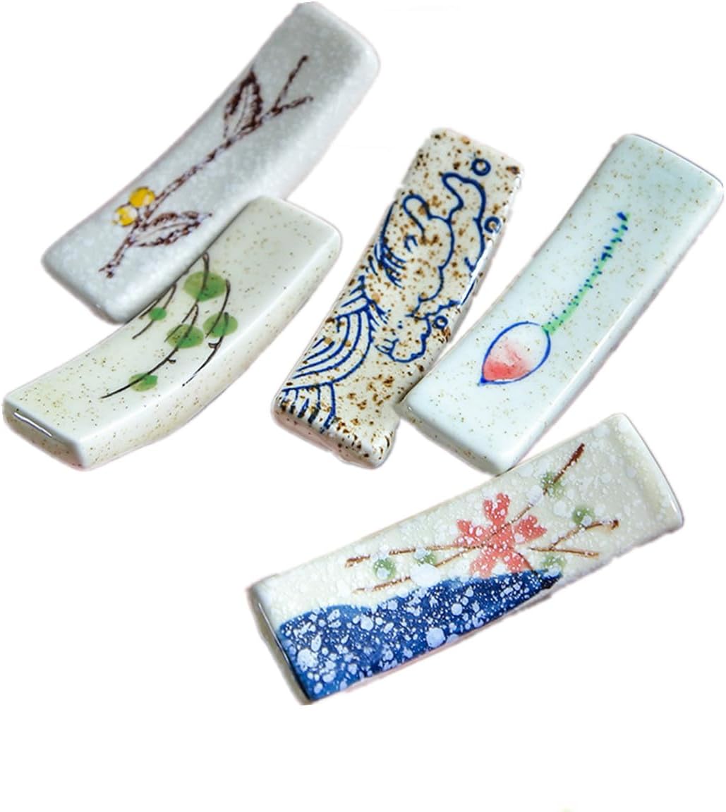 Amazon.com: RUITASA Ceramic Chopstick Stand Rest, 5PCS Holders Floral ...
