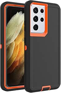 Amazon.com: WOGROO Case for Galaxy S21 Ultra, Heavy-Duty Tough Rugged Shockproof Drop Protective ...
