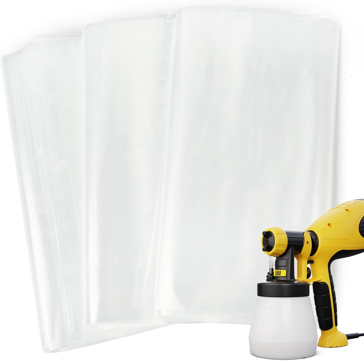 50 Pcs Paint Sprayer Liners Bags, Transparent Sprayer Cup Plastic ...