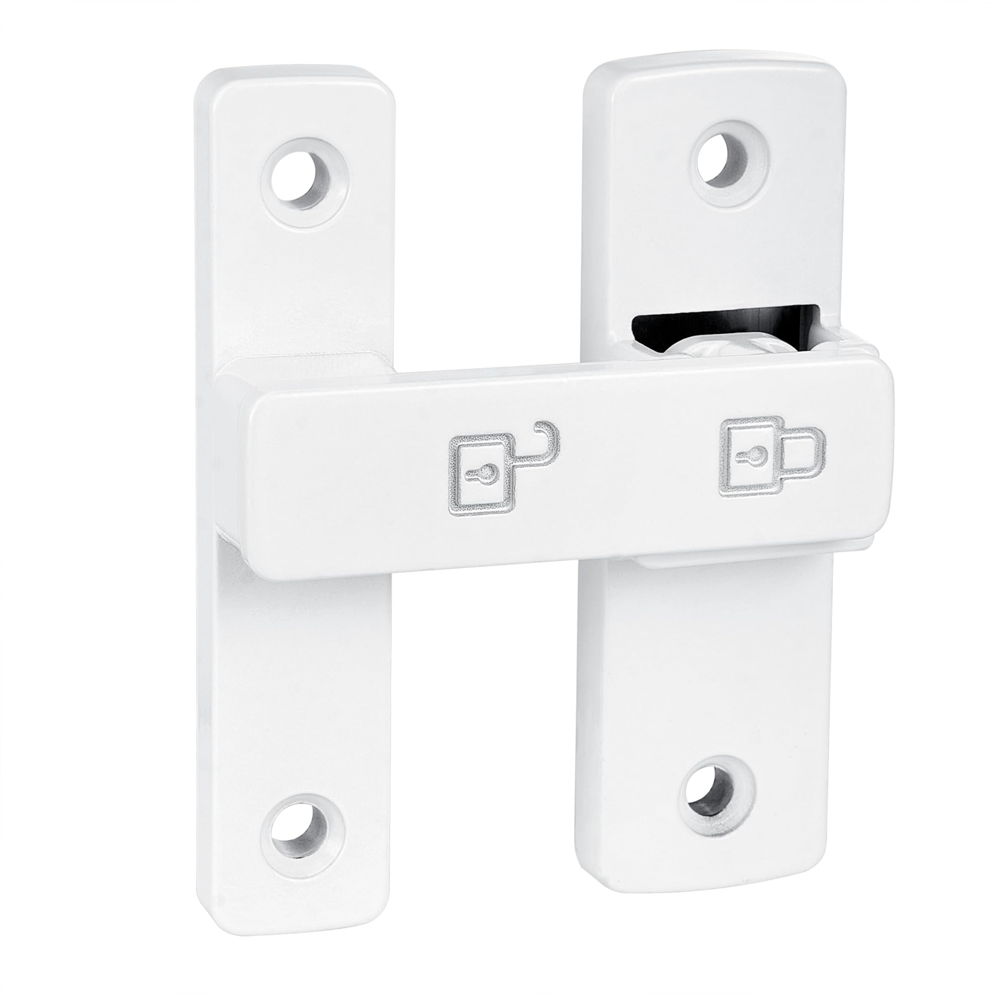 Snapklik.com : 3 Packs White Barn Door Latches,180 Degree Gate Lock ...