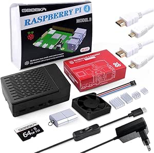 GeeekPi 4GB Starter Kit for Raspberry Pi 4-64GB Edition, Case for ...