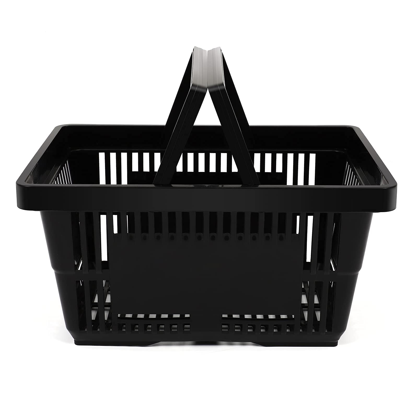 21L Shopping Basket Black Basket With Plastic Handles For Supermarket ...