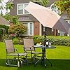 Amazon.com: Giantex 3PCS Patio Swing Glider Set with One Glass Table W ...