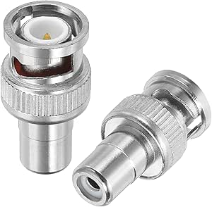 Amazon.com : PATIKIL BNC to RCA Adapter, 2 Pack BNC Male RF Coax Connector Coupler Adapters for ...