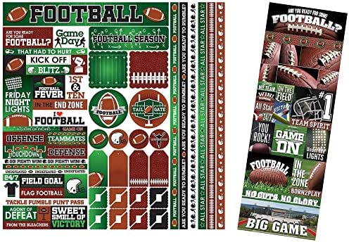 Amazon.com: Football Scrapbook Stickers - The Big Game Themed Sports ...