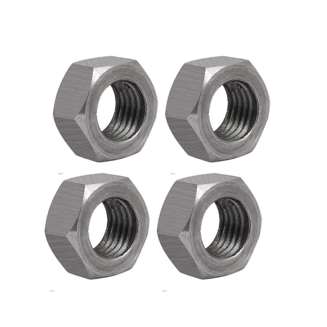 uxcell 4pcs M24 Thread 3.0mm Pitch Metric Thread Carbon Steel Left Hand ...