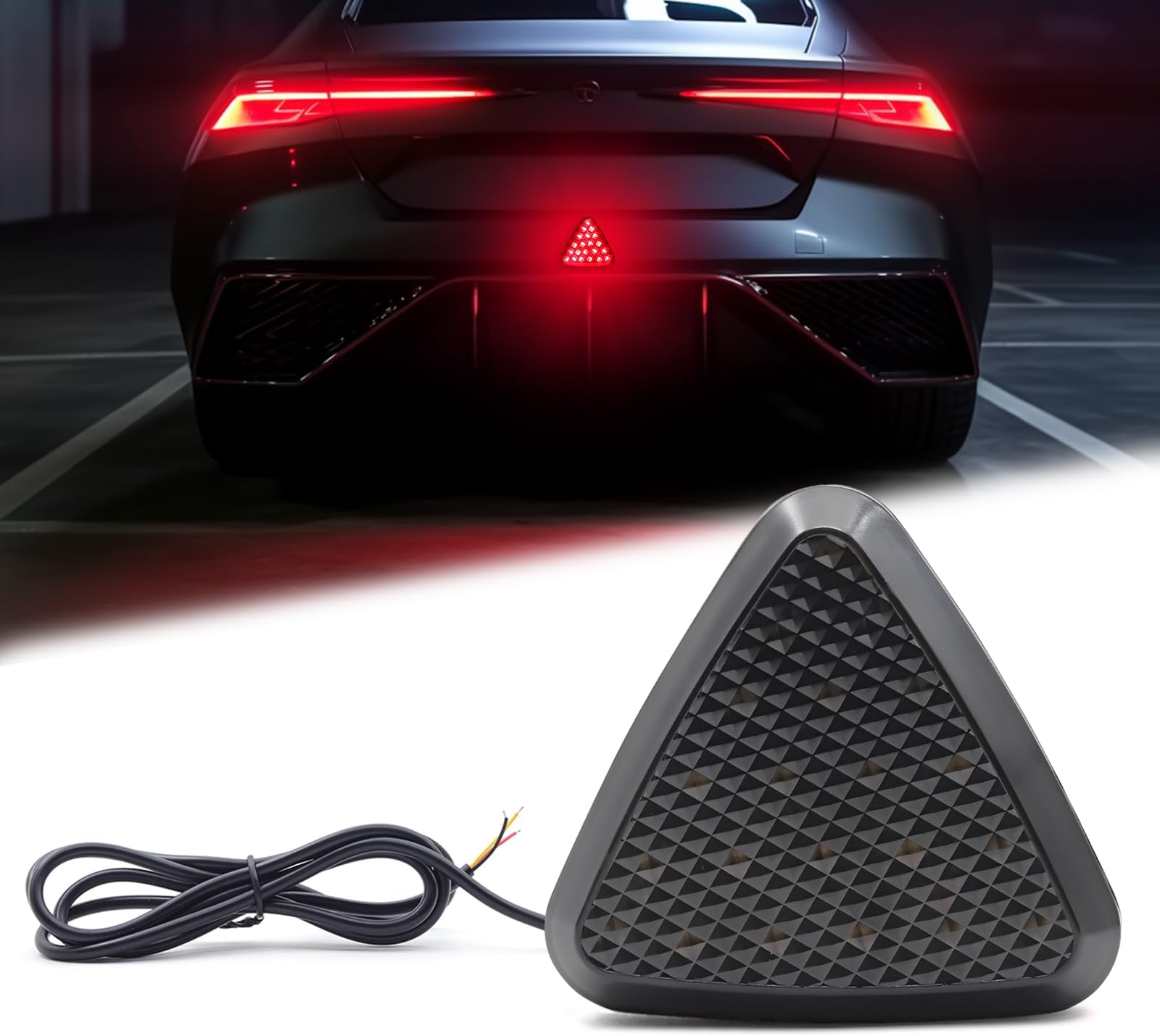 Amazon.com: EPARTS Universal Sporty F1 Style Clear Lens 12 LED Rear ...