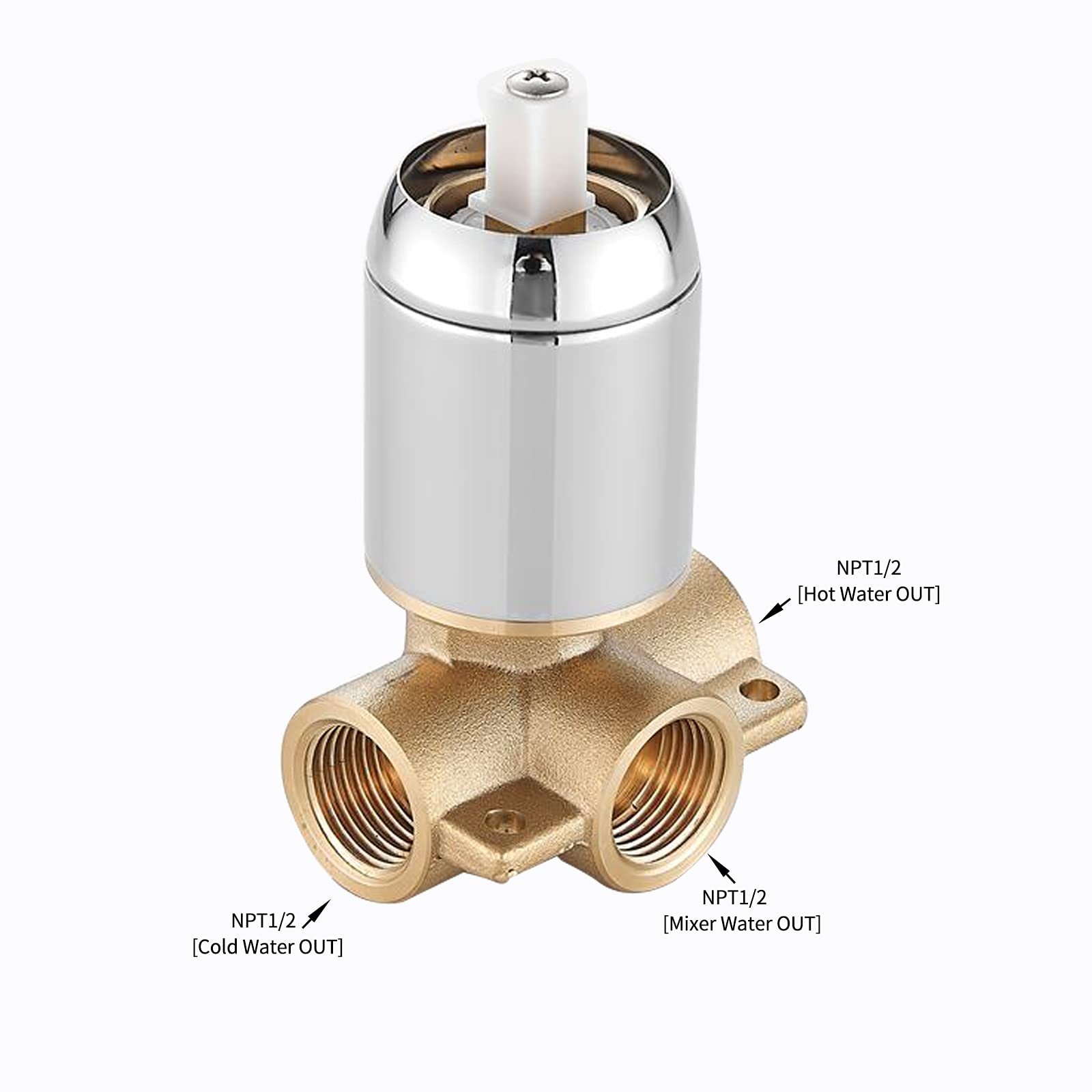 Single-Function Shower Handle Valve Trim Kit Shower Valves Chrome Wall ...