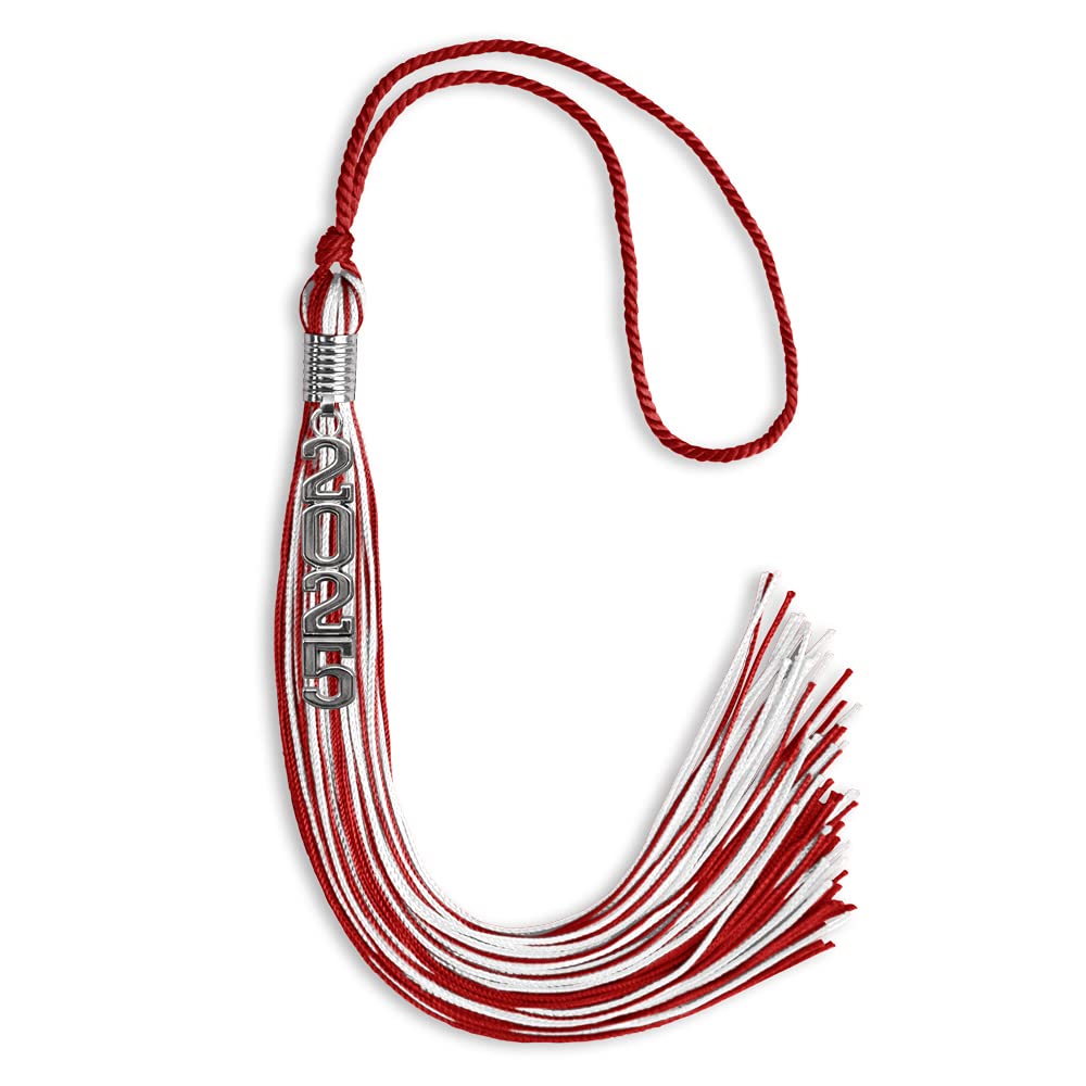 Endea Graduation Tassel - Mixed Double Color With Silver Year Date Drop ...