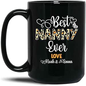 Amazon.com: Personalized Nanny Coffee Mug With Name, Best Nanny Ever ...