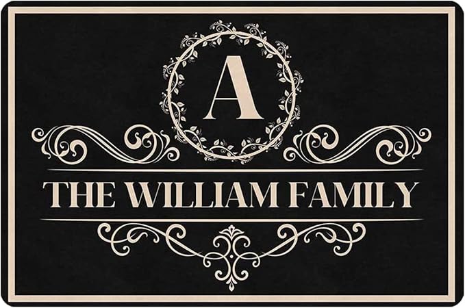 Amazon.com: Personalized Monogram Welcome Entrance Door Mat,Custom ...