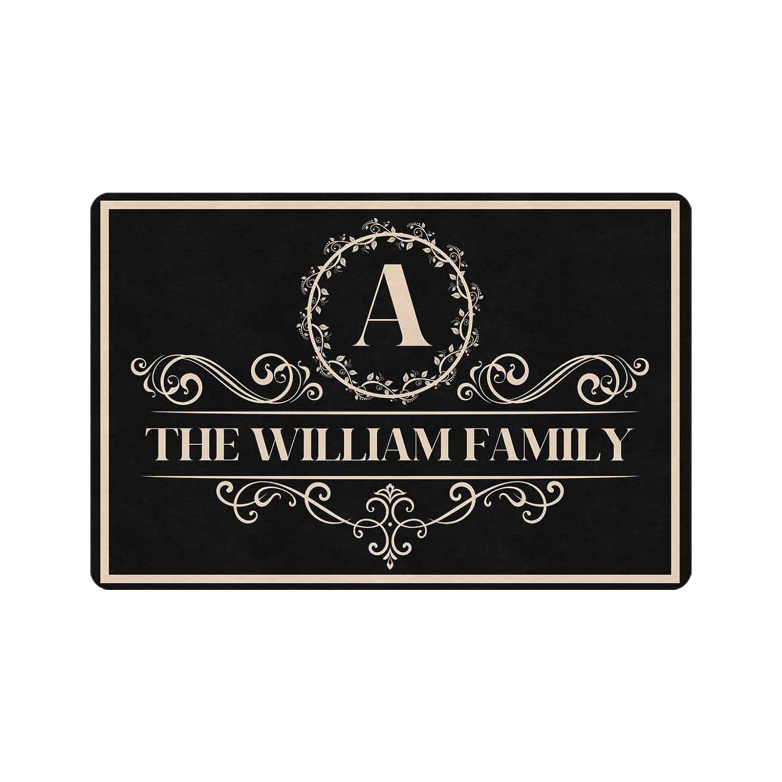 Amazon.com: Personalized Monogram Welcome Entrance Door Mat,Custom ...