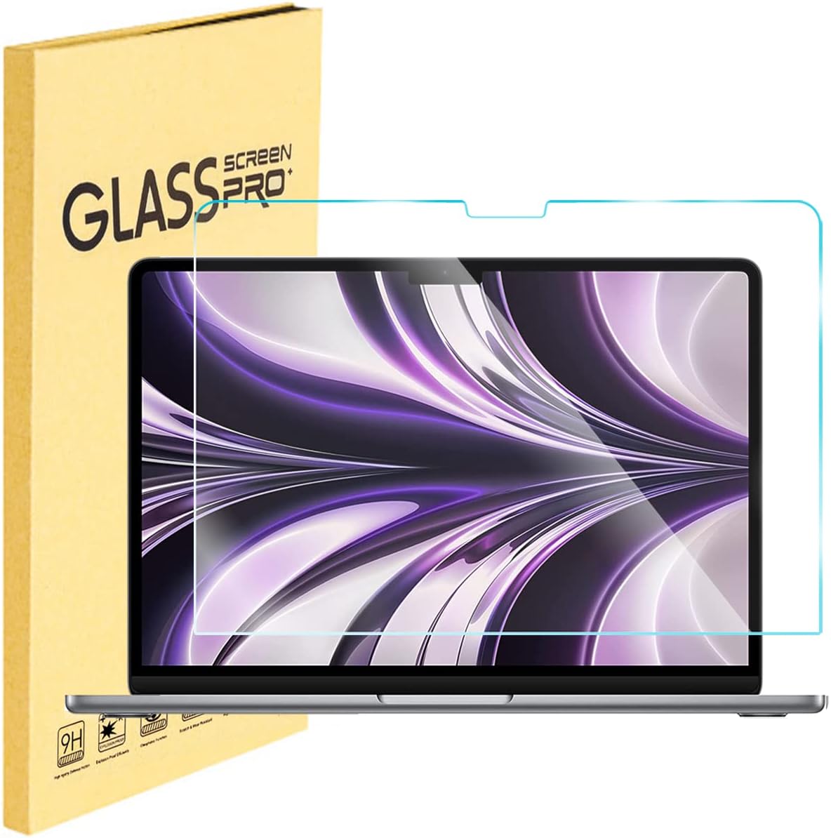Amazon.com: Tempered Glass Screen Protector for 2025-2022 MacBook Air ...