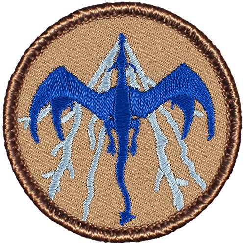 Amazon.com: Blue Lightning Dragon Patrol Patch - 2" Diameter Round Embroidered Patch (Sew-on ...