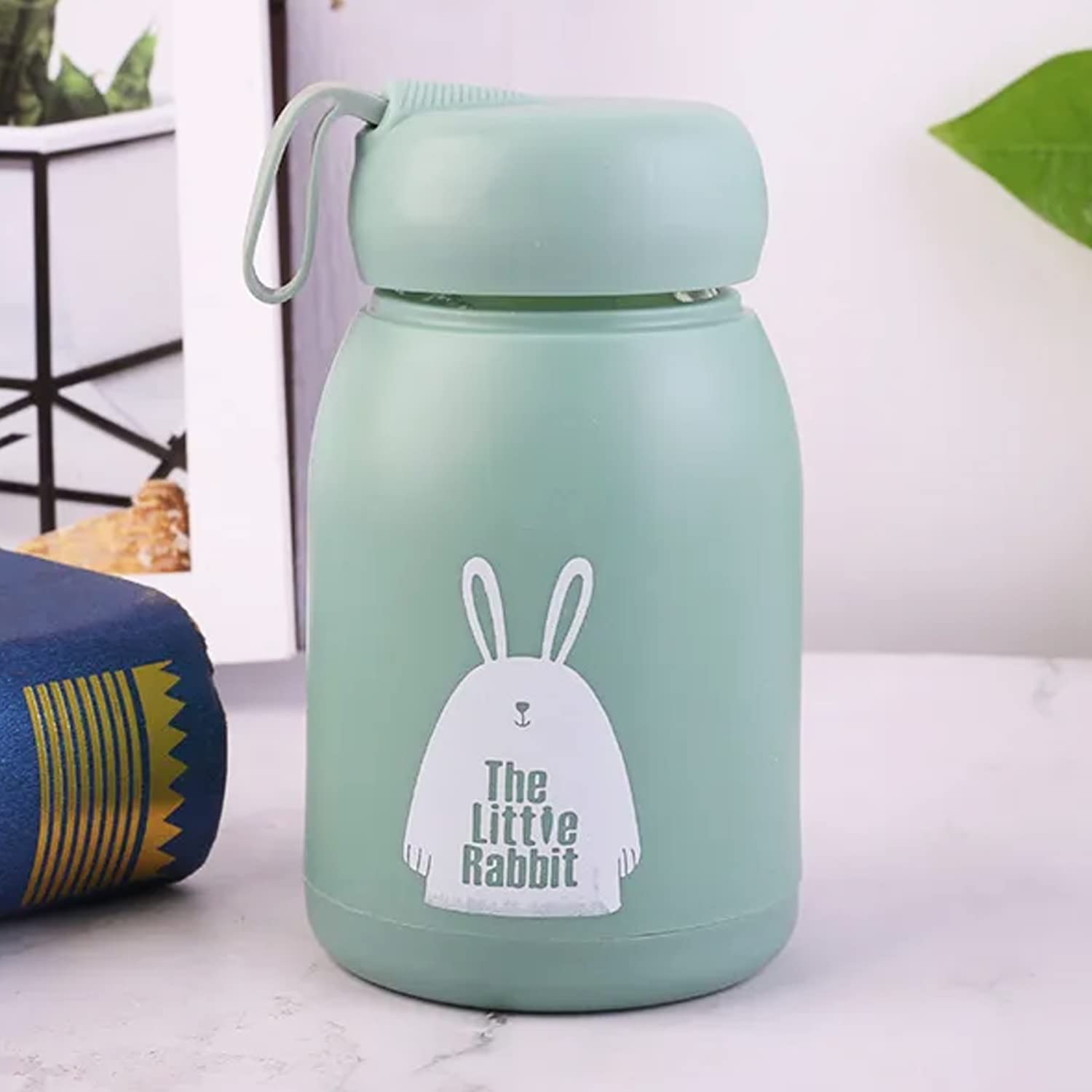 Party Propz Glass Water Bottle,Green Little Rabbit Printed Water Bottle ...