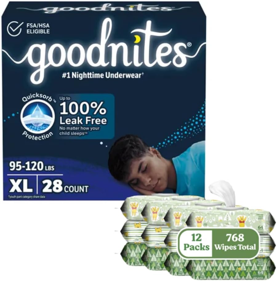 Amazon.com: Goodnites and Wipes Bundle: Goodnites Underwear for Boys ...