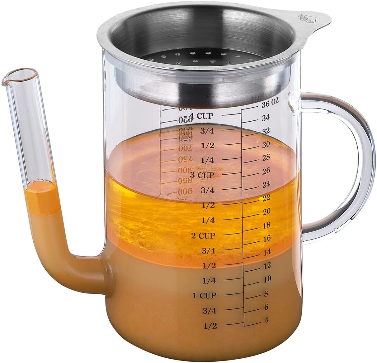 Amazon.com: Norpro Glass Gravy Separator with Strainer: Food Strainers ...