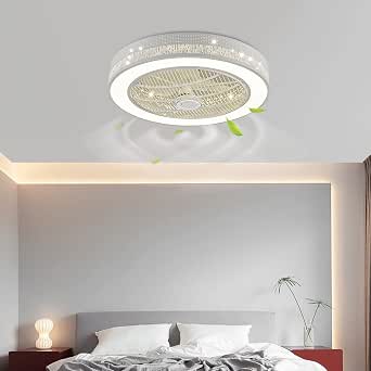 AngelcityCC 22 Inch Ceiling Fan with Light, Remote Control LED 3 ...