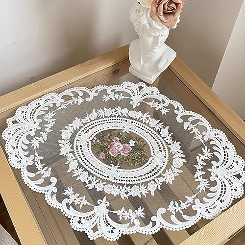 KALIONE 2 Pack Retro Lace Placemats French Crochet Doilies Table ...