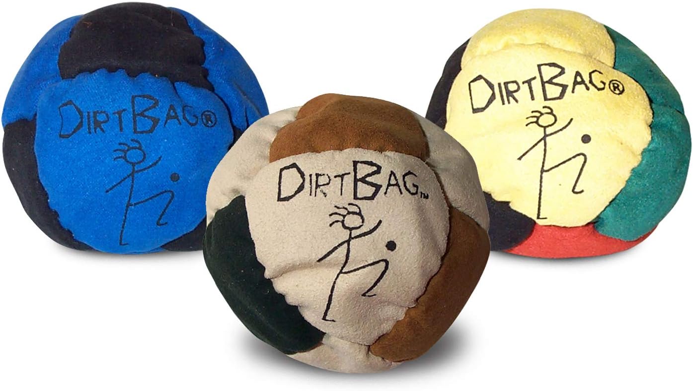 World Footbag Dirtbag Classic Hacky Sack Footbag – 3-Pack Assorted ...