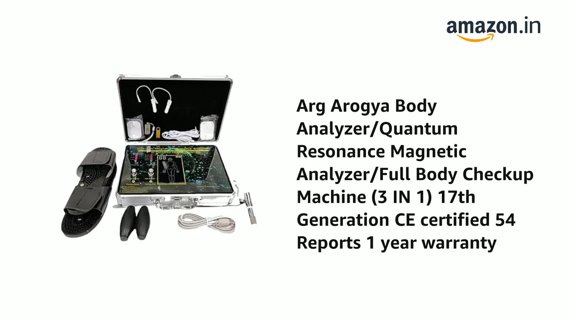 Watch Arg Arogya Body Analyzer/Quantum Resonance Magnetic Analyzer/Full ...