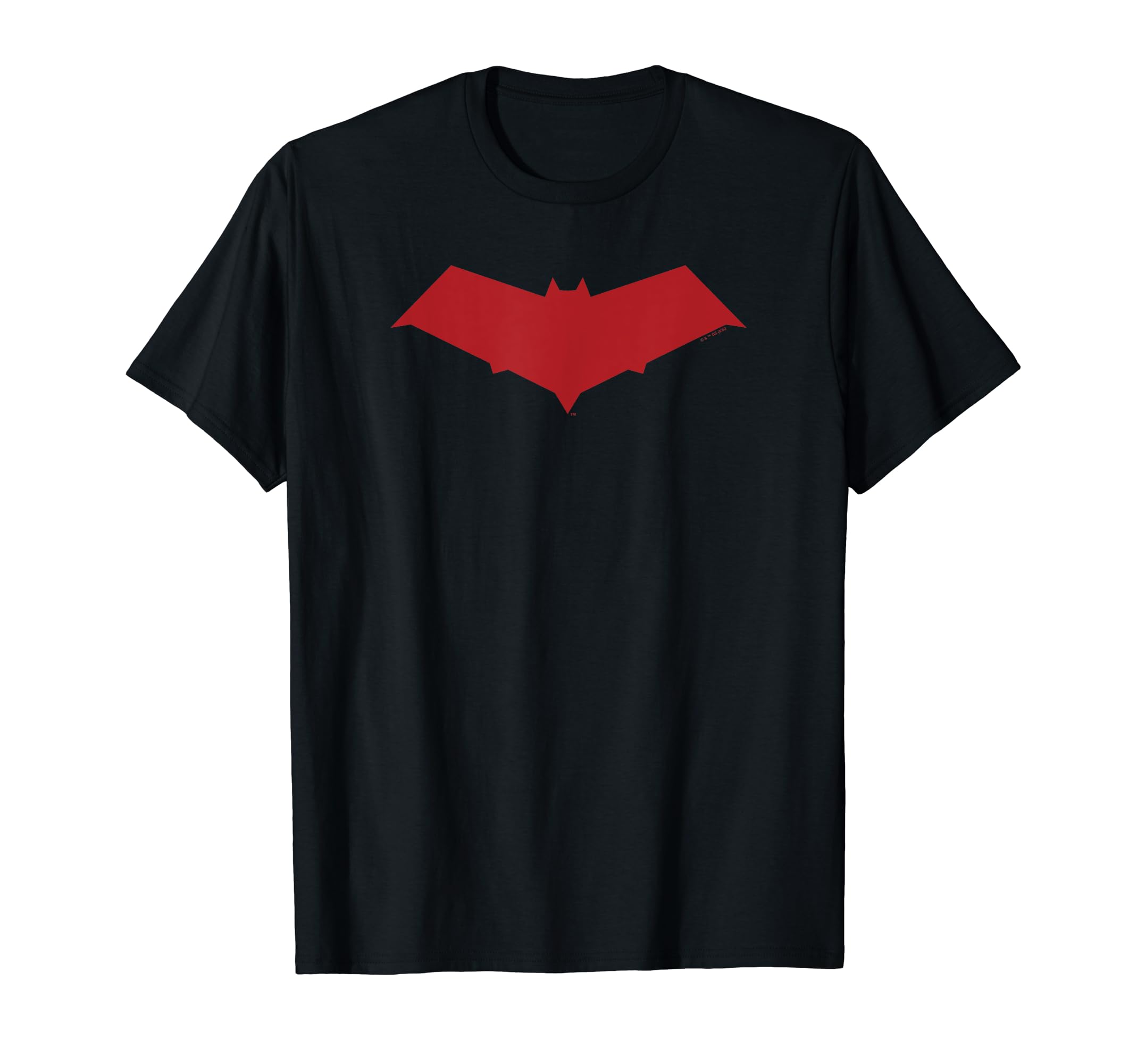 Amazon.com: DC Comics Batman Red Hood Bat Logo Front And Back T-Shirt ...