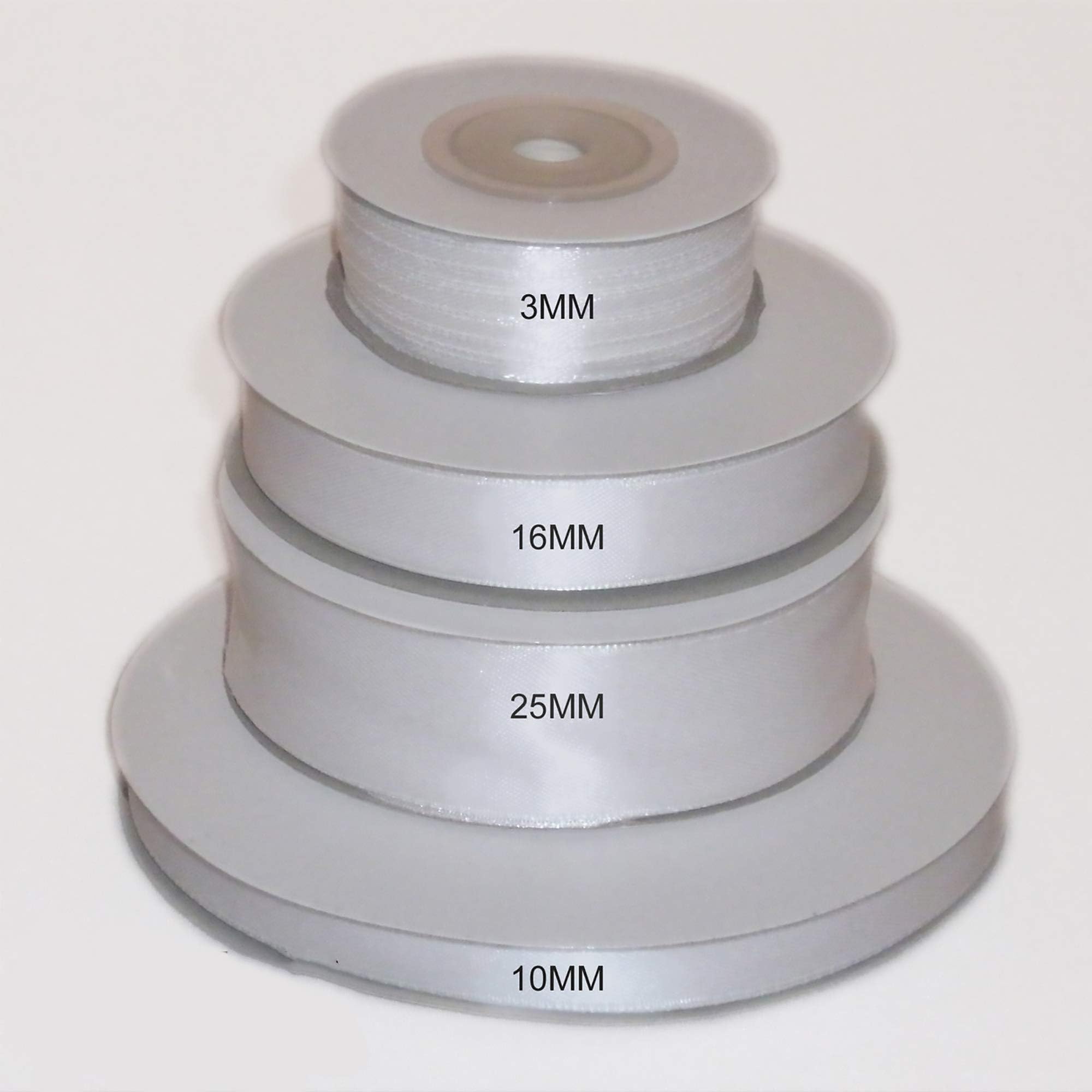 10mm x50m white double faced satin ribbon by 10MM Ribbon : Amazon.co.uk ...