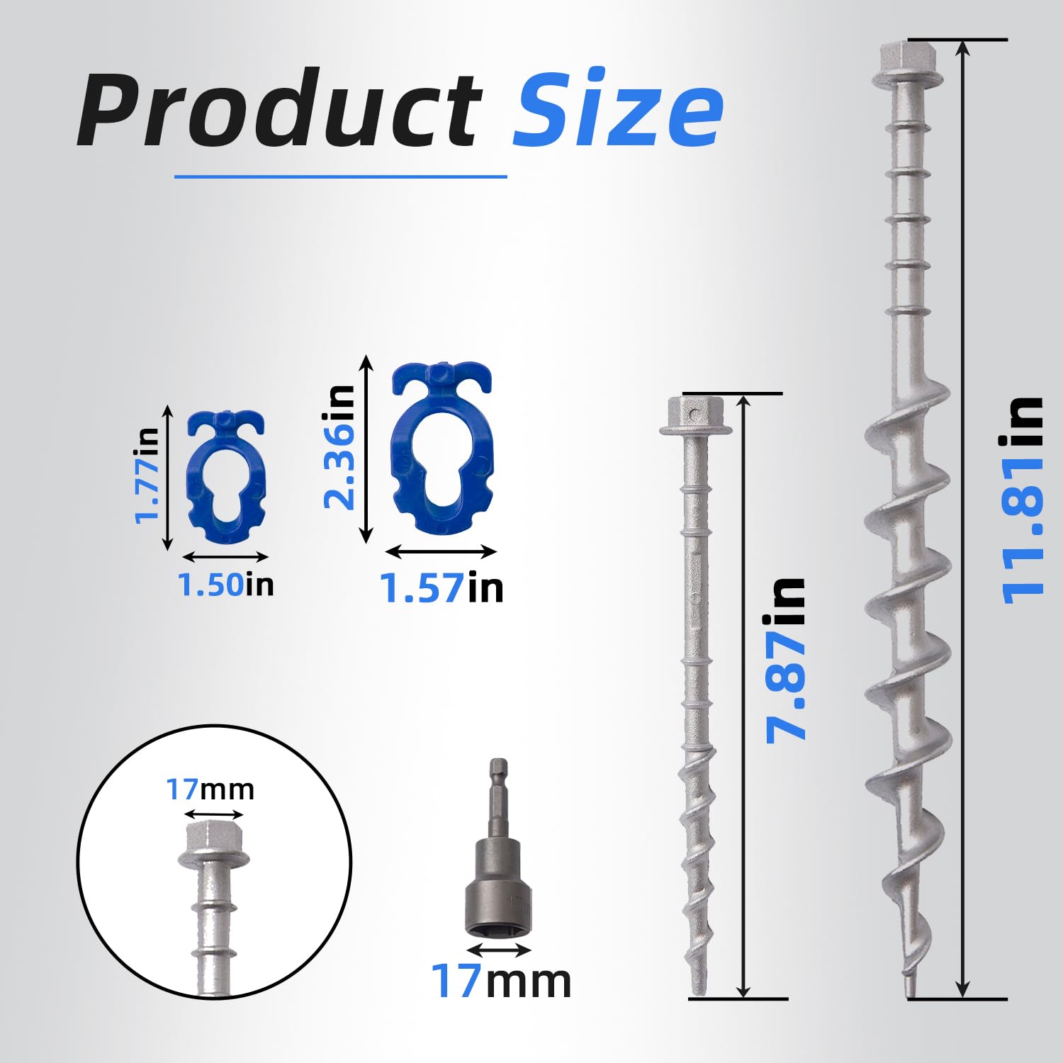 Snapklik.com : Homeon Wheels 12 Pcs Camping Ground Anchors Aluminum ...